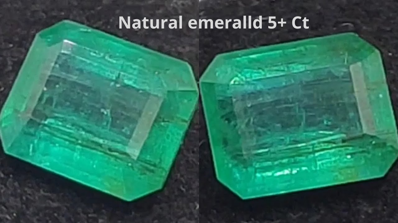 Natural emerald 5+ carat gemstone - YouTube