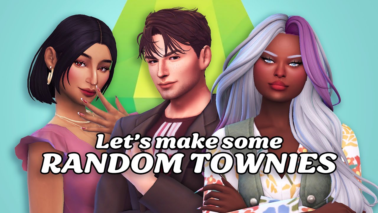 Random Sim Generator Picks My Townies | Sims 4 CAS Challenge - YouTube