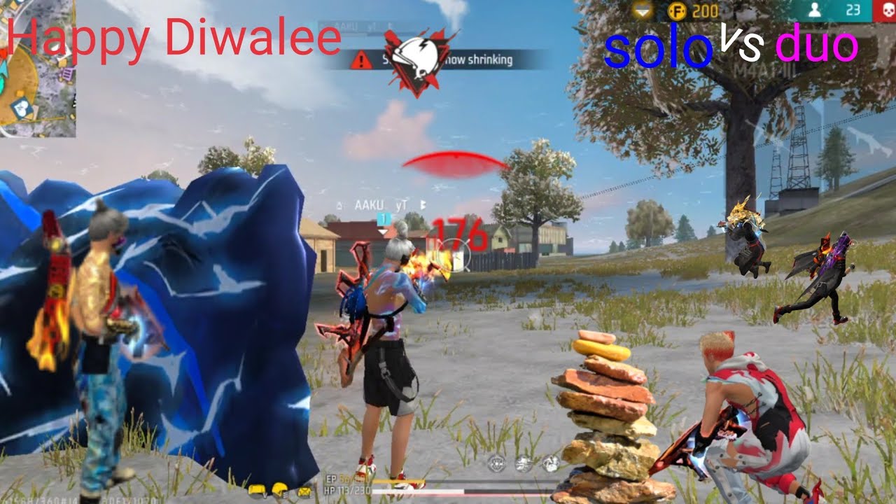 Meeta || free fire || Solo vs Duo || Booyah !! meeta mama gamer 🤯🤯 ...