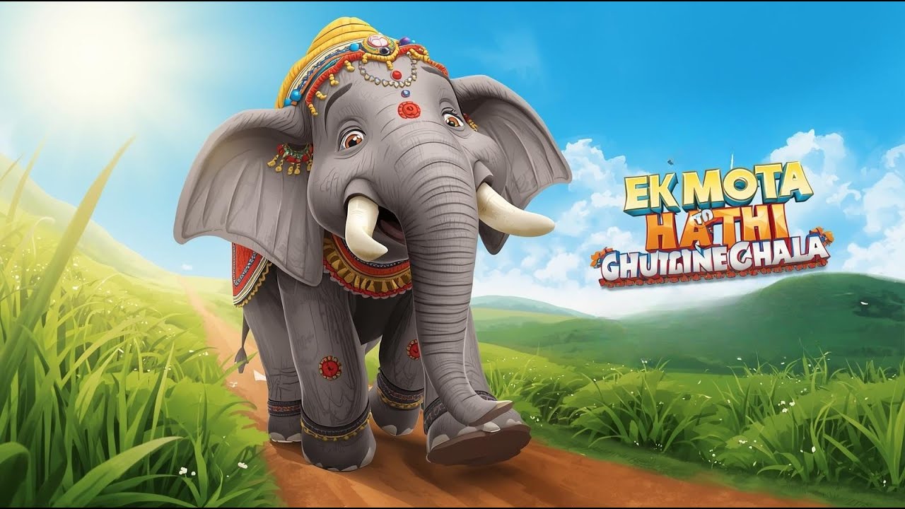 Ek mota hathi ghumne chala makdi ke jaal mein jakar wapas | Kids ...