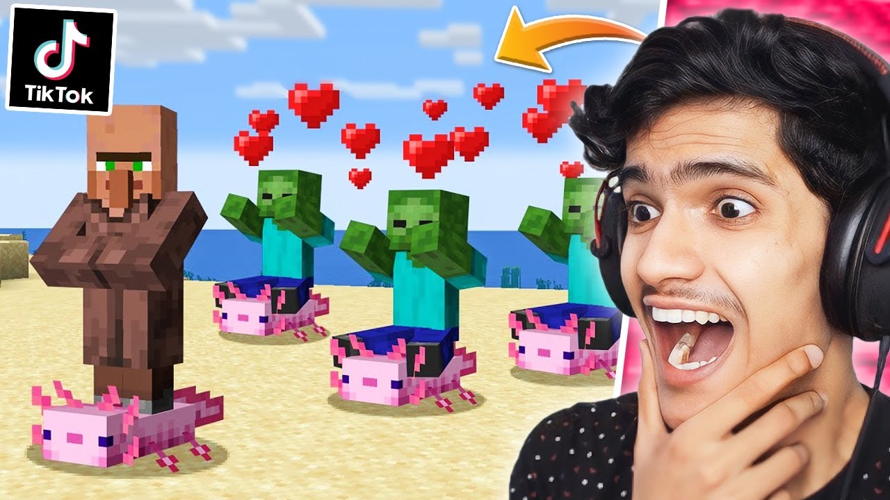 Trying Viral Minecraft Tiktok Hacks Part 26 - YouTube