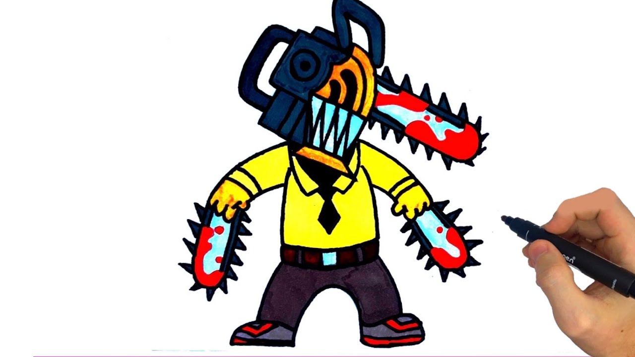 How to draw Chainsaw Man |Chainsaw man anime| vẽ Denji Chainsaw Man ...
