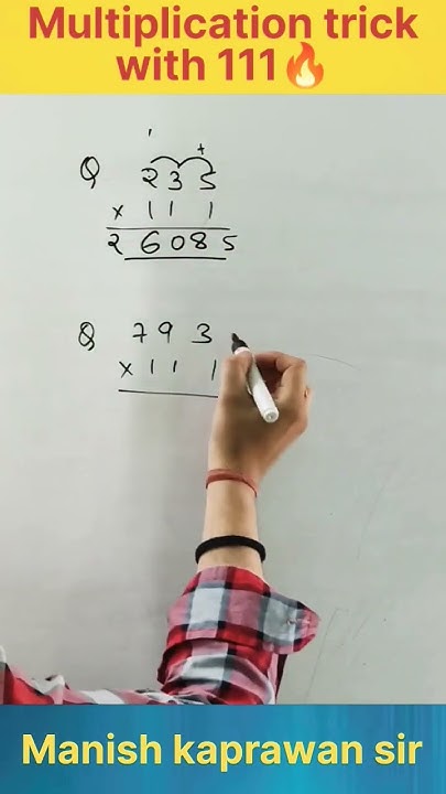 Multiplication trick with 111🔥 #youtubeshorts#vedicmaths#reels - YouTube
