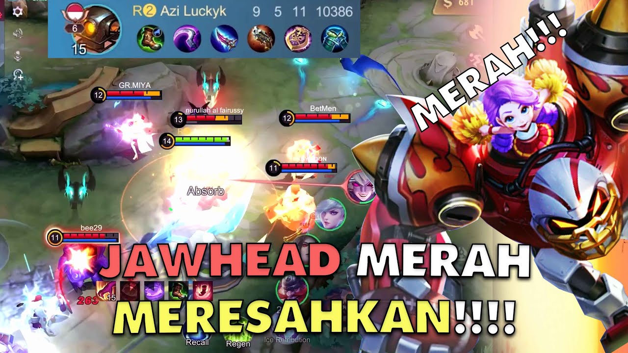 JAWHEAD MERAH MERESAHKAN!!!! mobile legends indonesia - YouTube