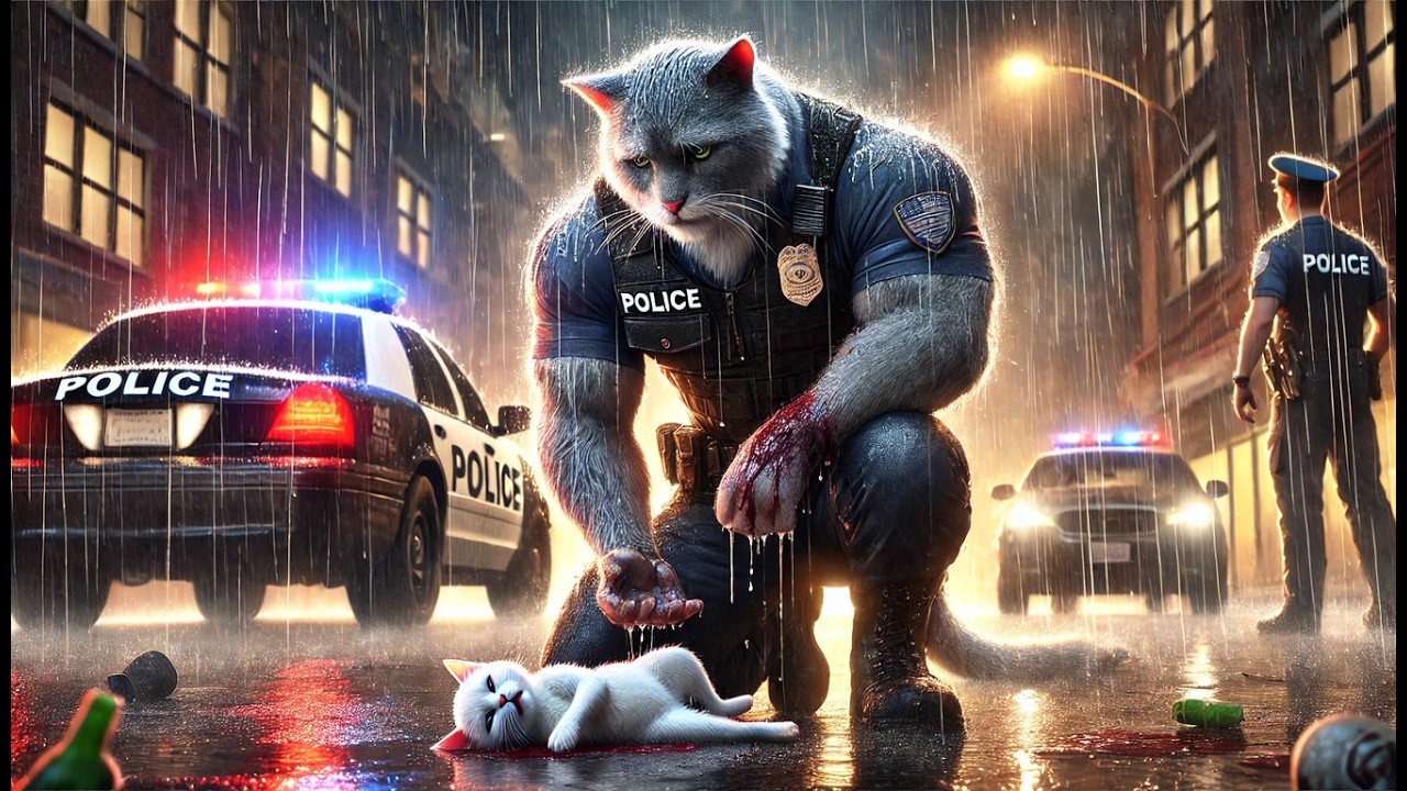 Police Cat Pain after Loss Kitten#cat#cute #ai#catlover #catvideos # ...