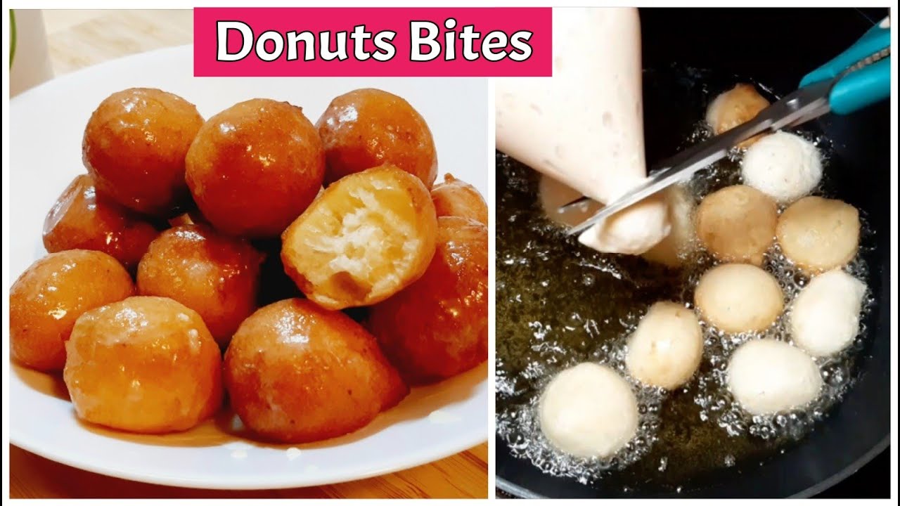Donut Bites Recipe | Mini Doughnut Balls Recipe | by Delhi Cookbook ...