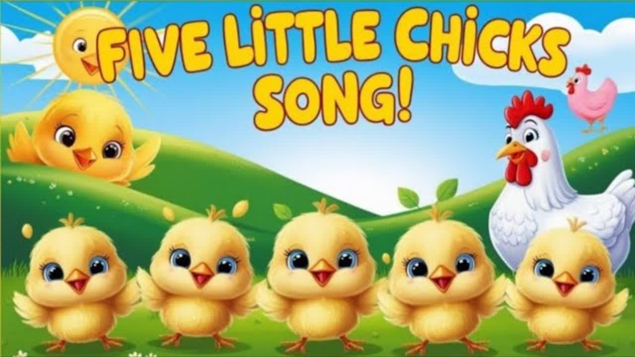 UPDATE!5 little chicks song for kids | 5 little chicks went out one day ...