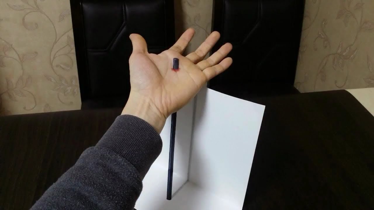 Drawing Illusion - 3D Trick Art - Hand - YouTube