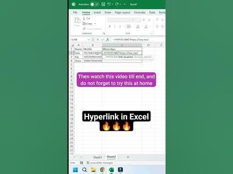 Hyperlink Link in excel #dashboard #advanceexcel #exceltrick #exceltips #basicexcel #hyperlink ...