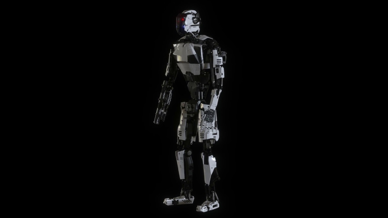 Precursor - test rendering robot in 3DS Max - YouTube