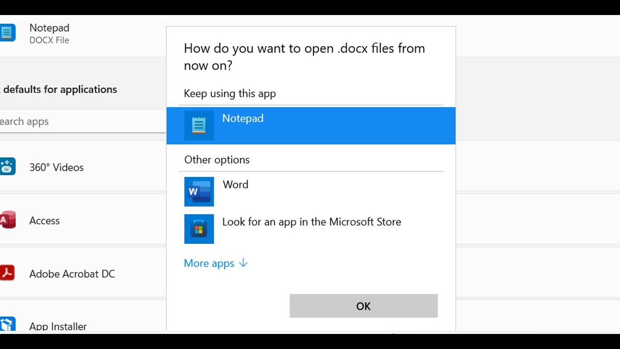 Fix Pop Up How Do You Want To Open This File From Now On When Opening ...