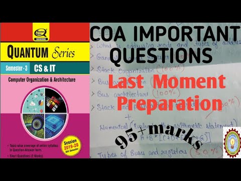 Aktu computer organization and architecture important questions | COA aktu important |aktu - YouTube