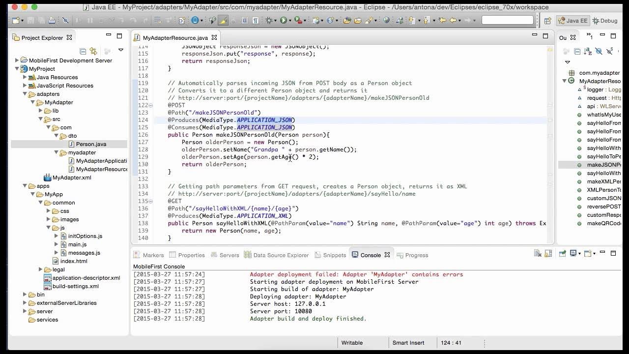 IBM MobileFirst Platform Foundation Java Adapters [Part 2] - YouTube