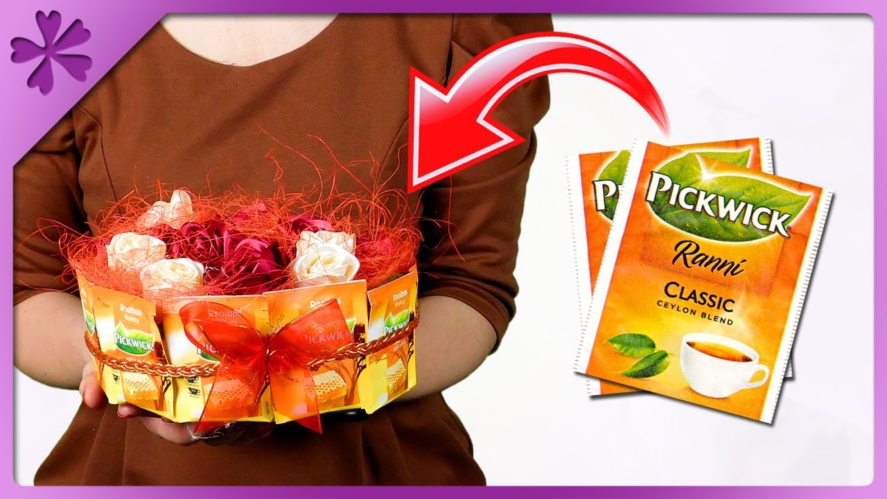 DIY How to make cake out of wrapped tea bags, Grandparents Day gift ...