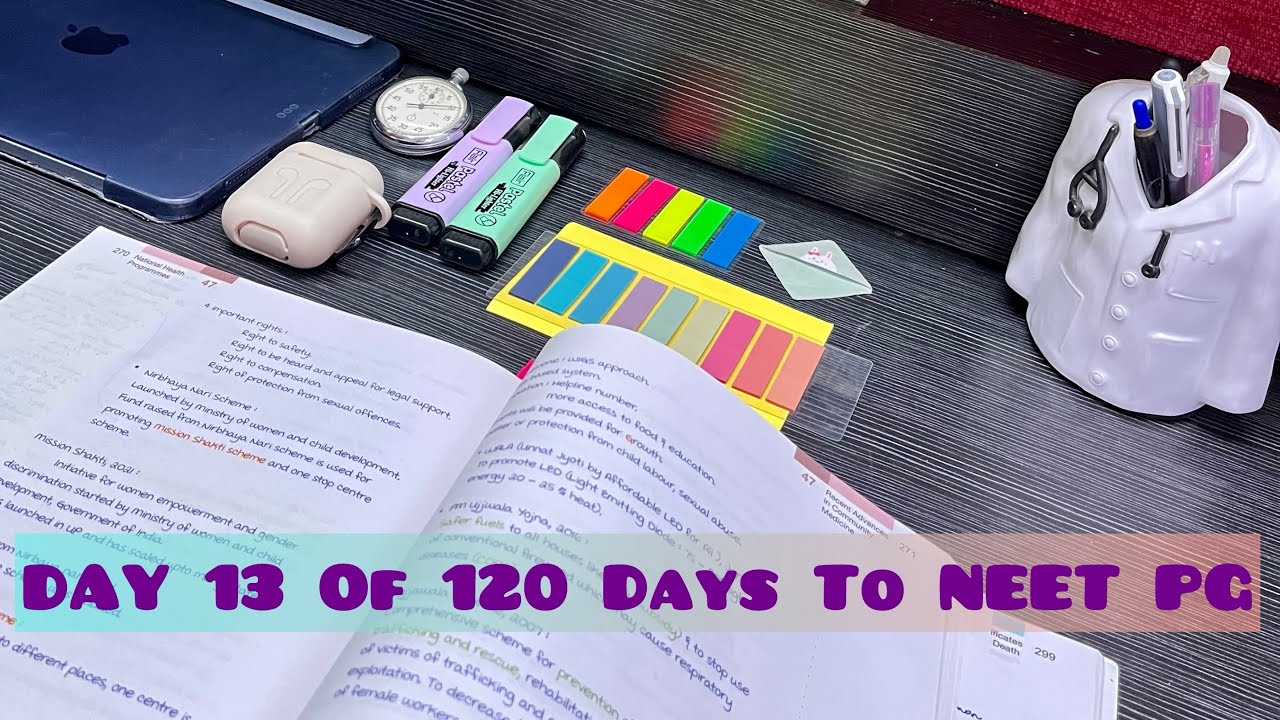 DAY13 Of 120Days To NEET PG 2024 || How To Crack NEET PG In 120 Days ...