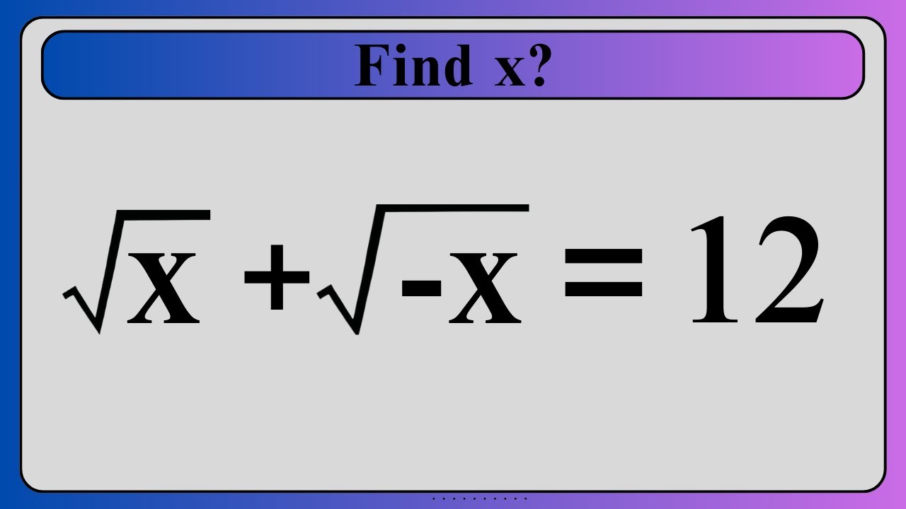 Nice Algebra Math Simplification | Find the Value of X | Olympiad - YouTube