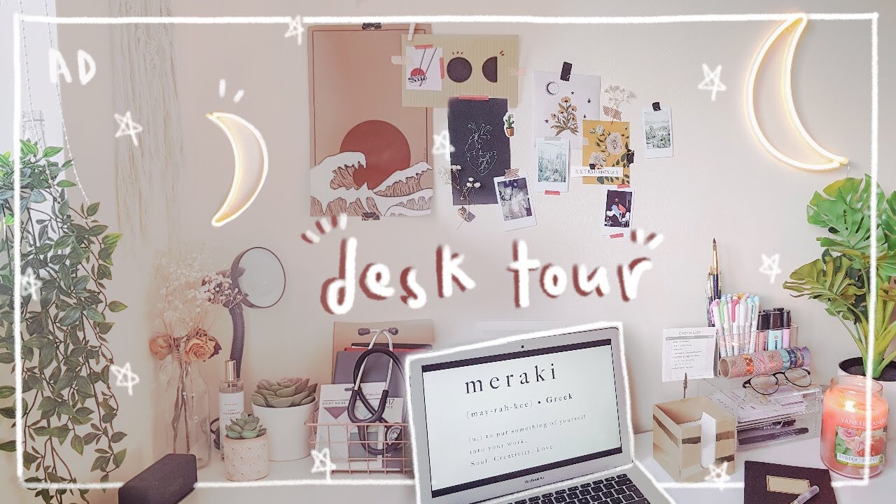 productive DESK set up for 2020 🌙 - YouTube