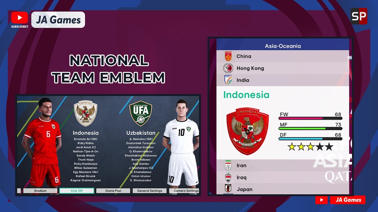 NEW NATIONAL TEAM EMBLEM - FOOTBALL LIFE 2024 & PES 2021 - YouTube