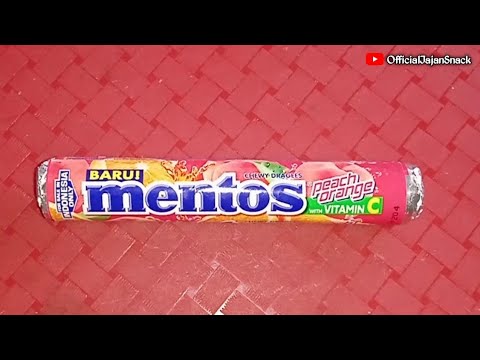 Opening Candy MENTOS Peach Orange with Vitamin C - YouTube
