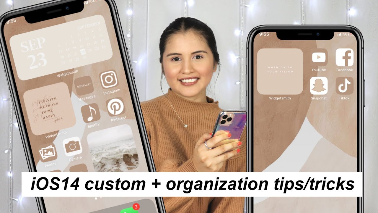 *iOS 14* iPhone customization and organization tips/tricks! minimal and ...
