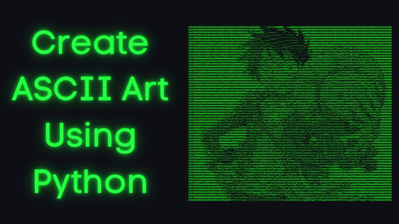 Create An Ascii Art Generator Using Python Learn Python Loops And 8051