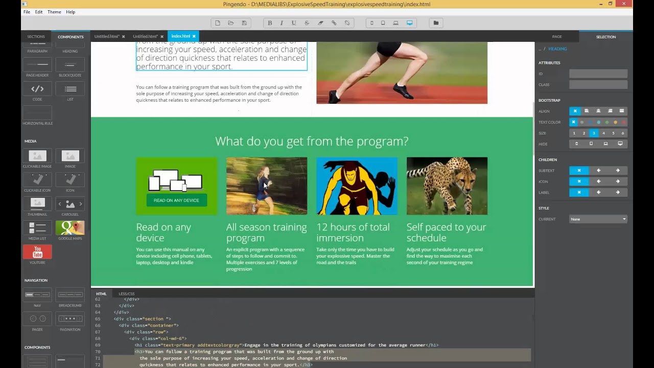 Pingendo Bootstrap Editor - Essential Tutorial - Jumpstart your web ...