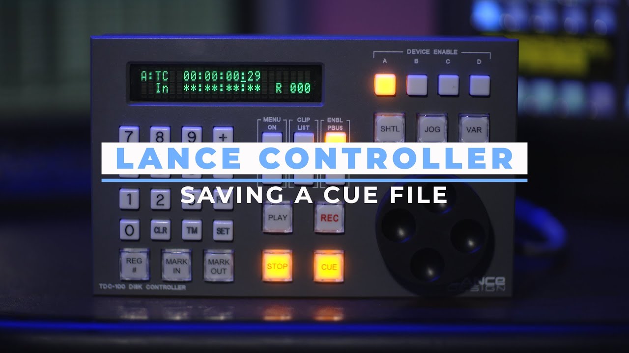 Lance Controller - Saving a Cue File - YouTube