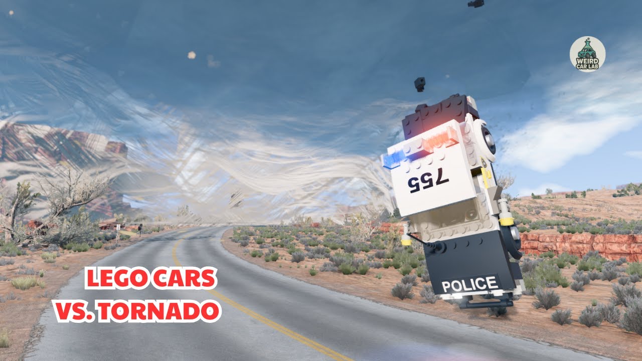 LEGO Cars Vs. Tornado – BeamNG.drive - YouTube
