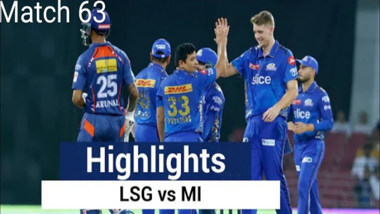 IPL 2023 match 63 highlights | Lucknow vs Mumbai highlights - YouTube