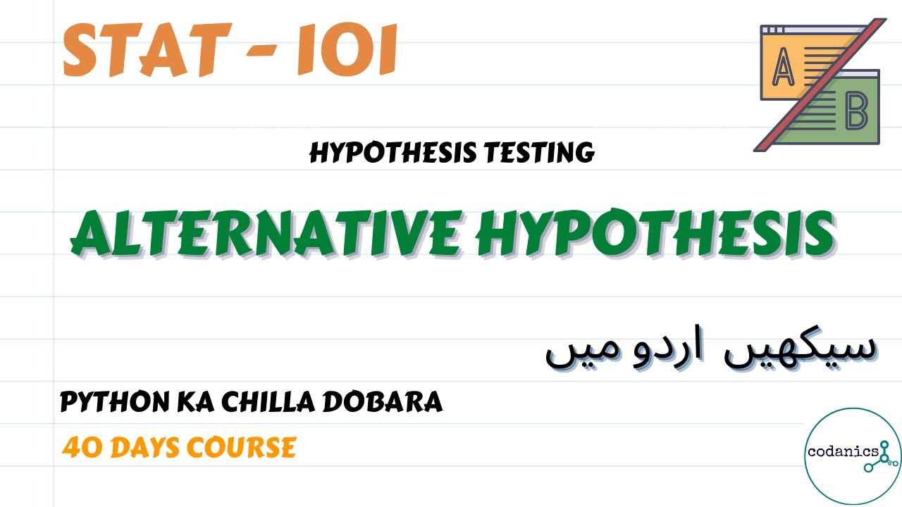 Alternative Hypothesis in statistics for Data Science | stat-101 - YouTube