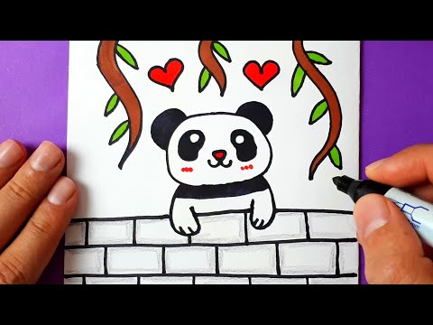 Sevimli Panda Resmi Çizimi - Kolay Çizimler - Panda Resmi Nasıl Çizilir #Sevimliresimçizimleri