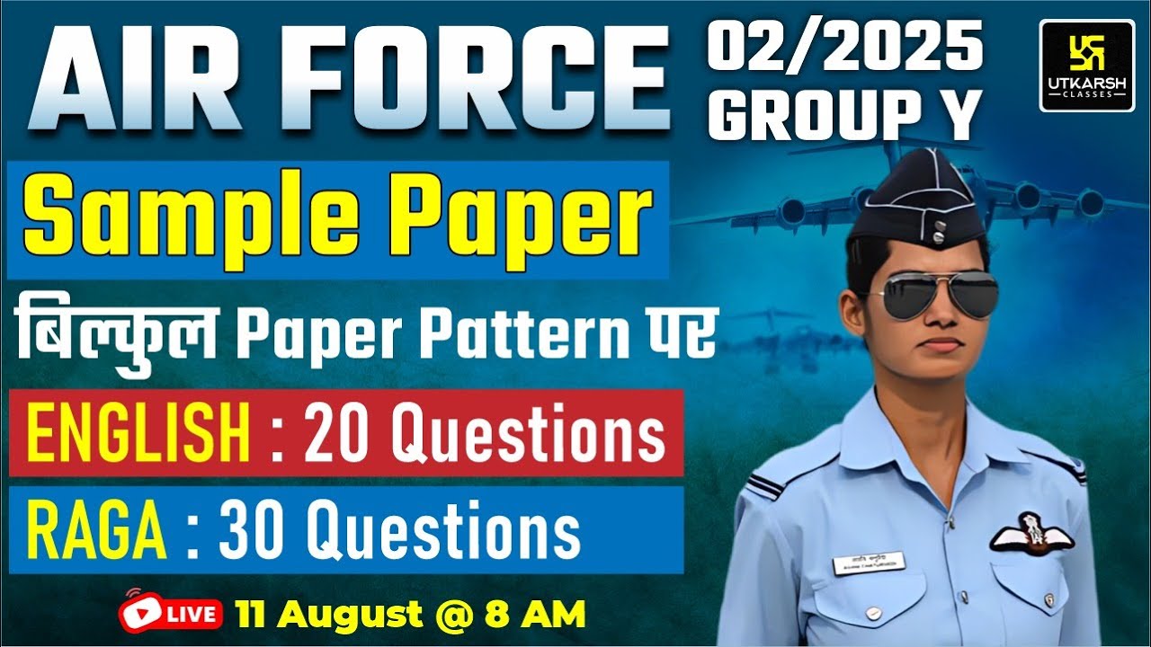 Air Force 2 2025 Y Group English & RaGa Mock Test | Air Force Y group ...