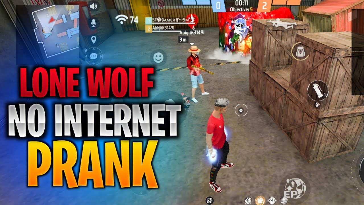 LONE WOLF NO INTERNET PRANK GARENA FREE FIRE - YouTube