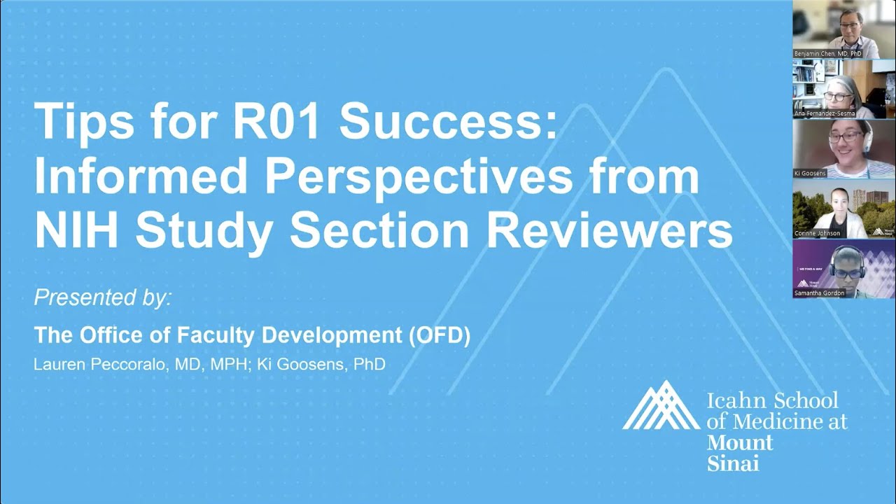Tips for R01 Success: Informed Perspectives from NIH Study Section ...