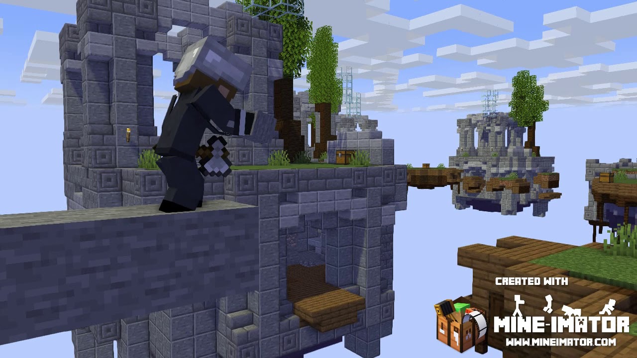 Skywars 1v1 Mine Imator Animation Youtube