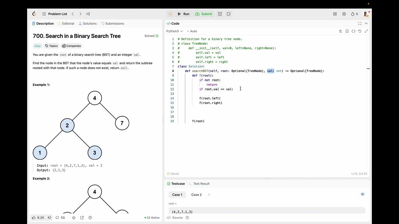 Search In A Binary Search Tree - YouTube