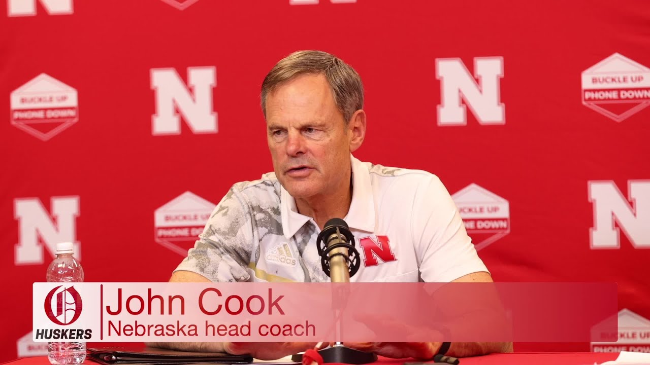 Nebraska's John Cook after 3-0 sweep of Long Beach State - YouTube