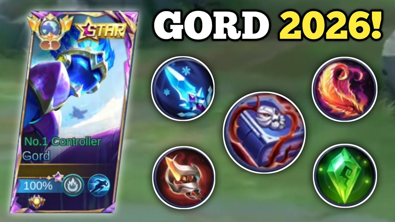 GORD BUILD AND EMBLEM 2026! (mythical honor!💀) TOP GLOBAL GORD GAMEPLAY ...