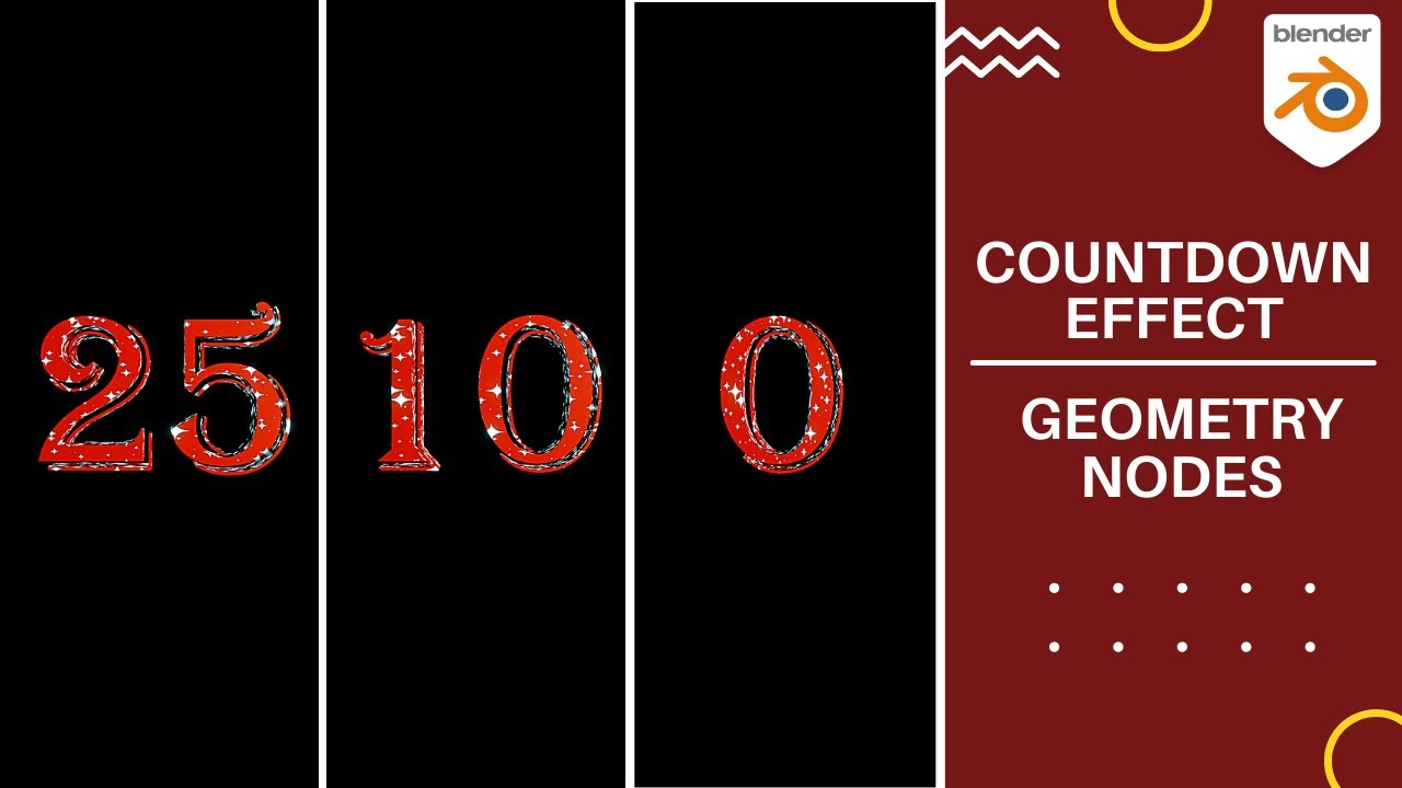 Countdown Effect With Geometry Nodes in Blender 3.0 | Blender Tutorial - YouTube