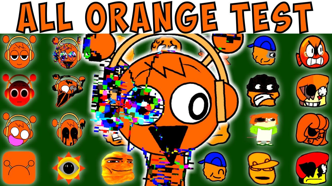 ALL ORANGE CHARACTERS | FNF Character Test | Gameplay VS Playground ...
