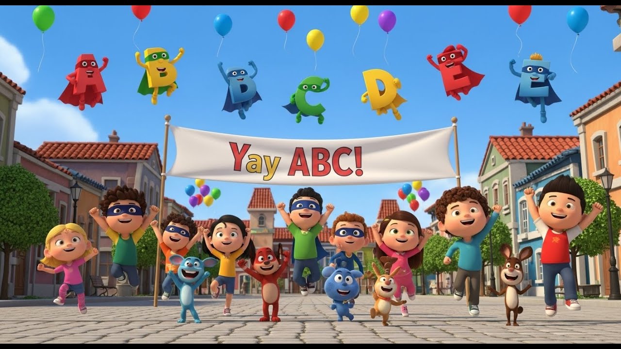ABC with Superheroes Saving the Day | Best Nursery Rhymes and Kids ...