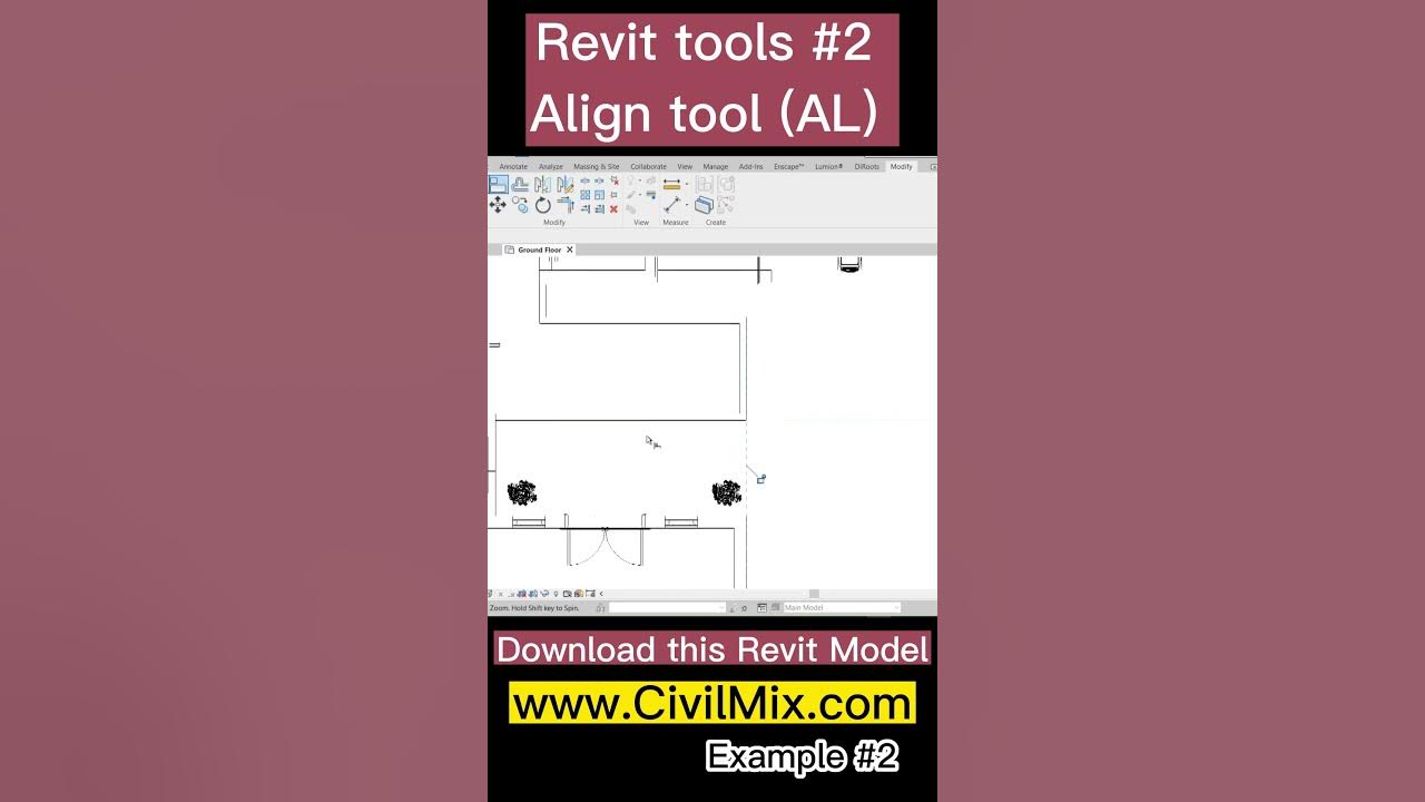 Using the Align Tool in Revit - Example #2 - #shorts - YouTube