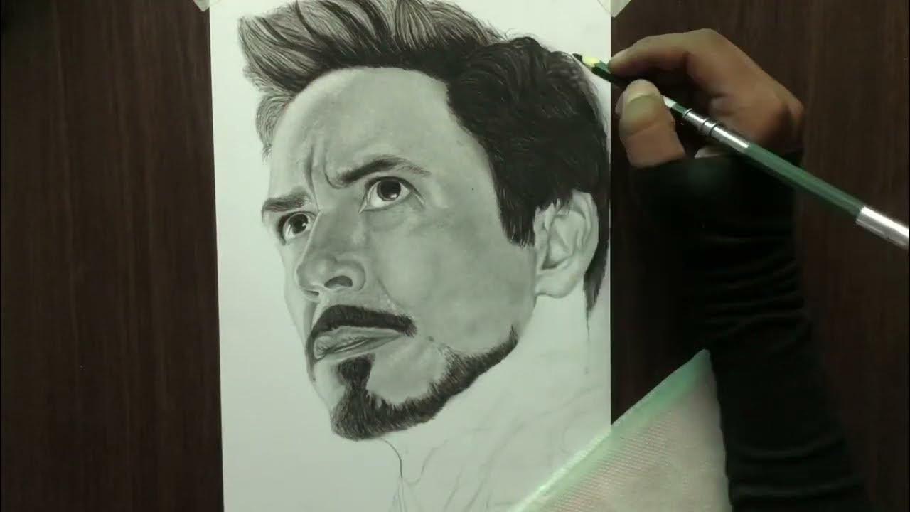 HOW TO DRAW TONY STARK STEP BY STEP || HOW TO DRAW TONY STARK IRON MAN, HOW TO DRAW TONY STARK ...