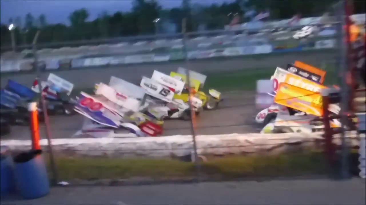 Utica Rome Speedway - May 28, 2017 - ESS Sprint Car Main - YouTube