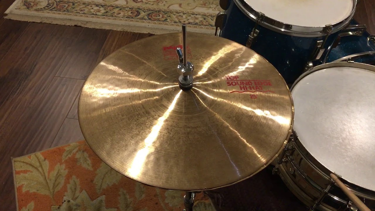Vintage 1982 Paiste 15" Red Label 2002 Sound Edge Hi-Hat Cymbals 1106g ...