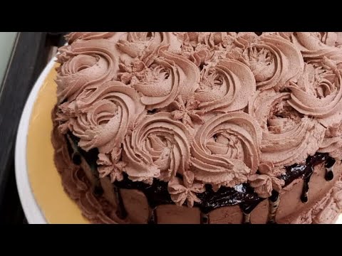 How I make perfect whipping cream and decorate chocolate cake 🍫🎂 ...