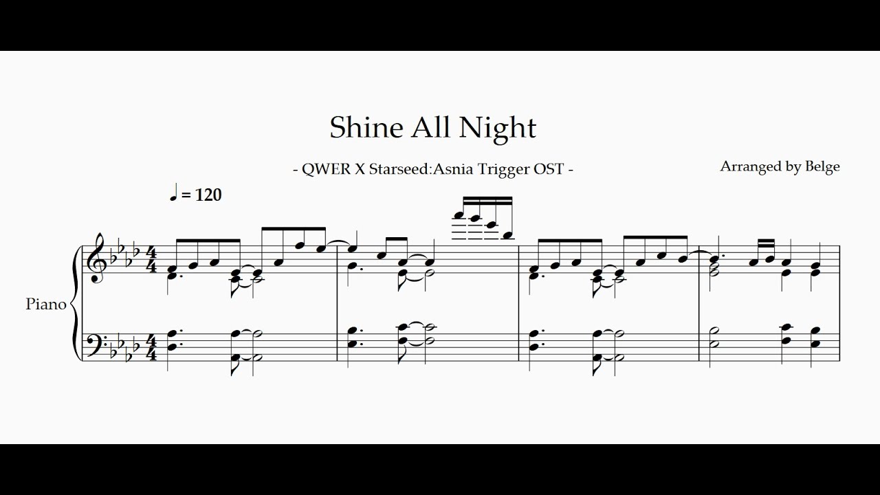 QWER Shine All Night Piano cover - YouTube