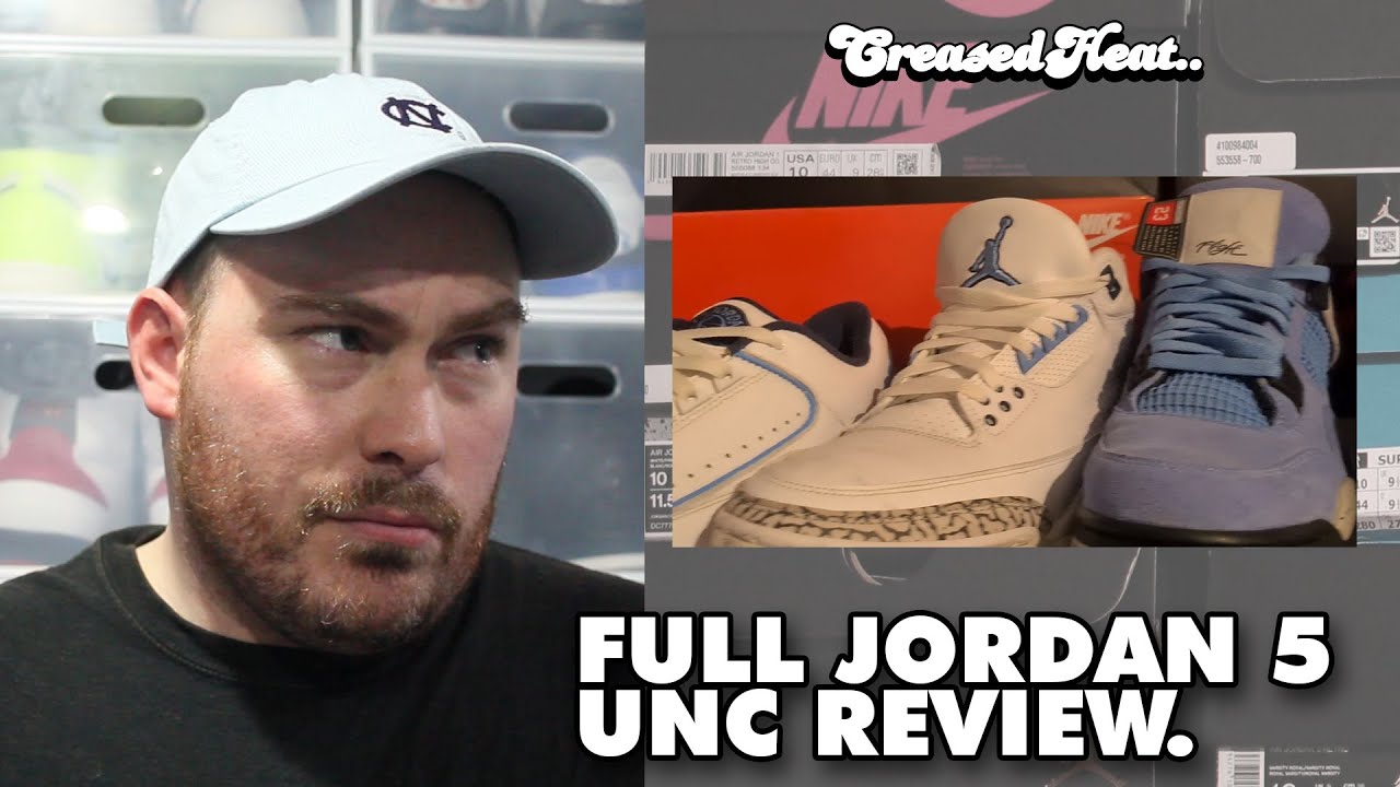My FUL UNC Jordan collection - Jordan 5 UNC REVIEW - YouTube
