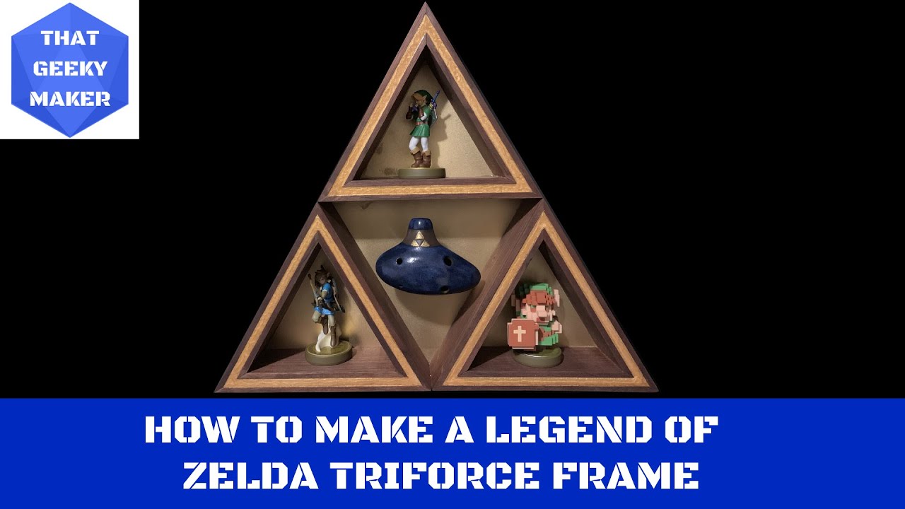How to Make a Legend of Zelda Triforce Frame - YouTube