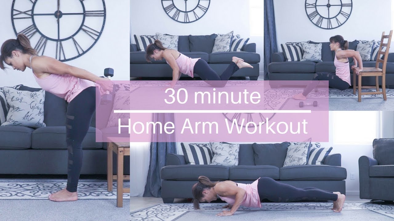 Tricep Home Workout | 30 minute arm workout - YouTube